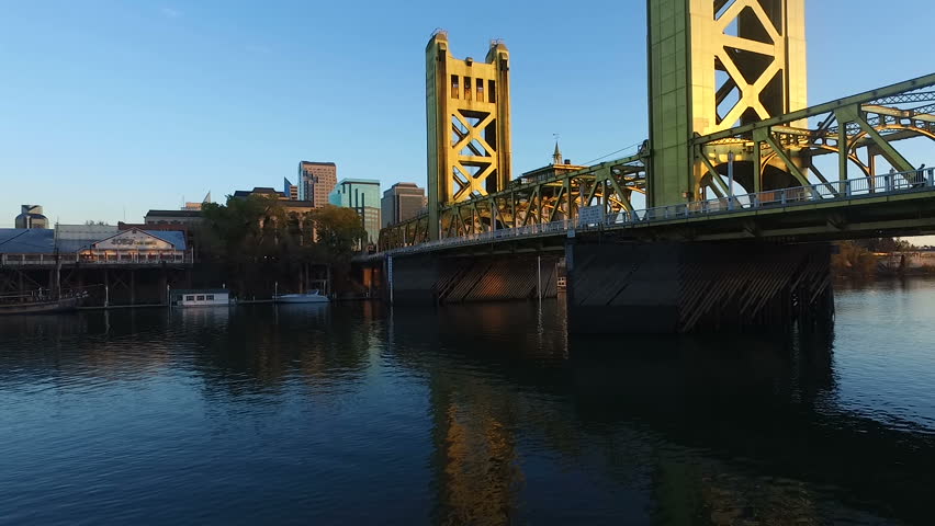 Sacramento Golden Bridge Landmark in California image - Free stock ...