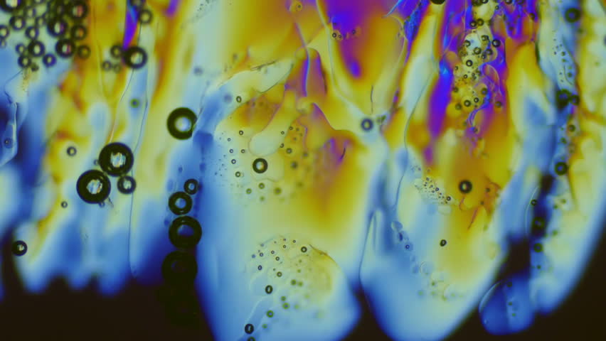 Melting Ice Under Polarized Light Microscope Stock Footage Video ...