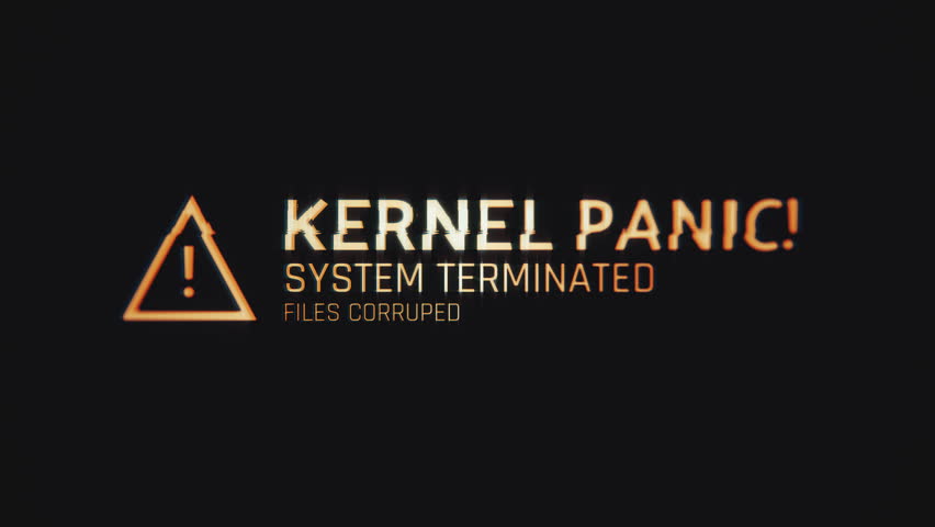 Kernel Panic Message Flashing On Stock Footage Video (100% Royalty-free ...