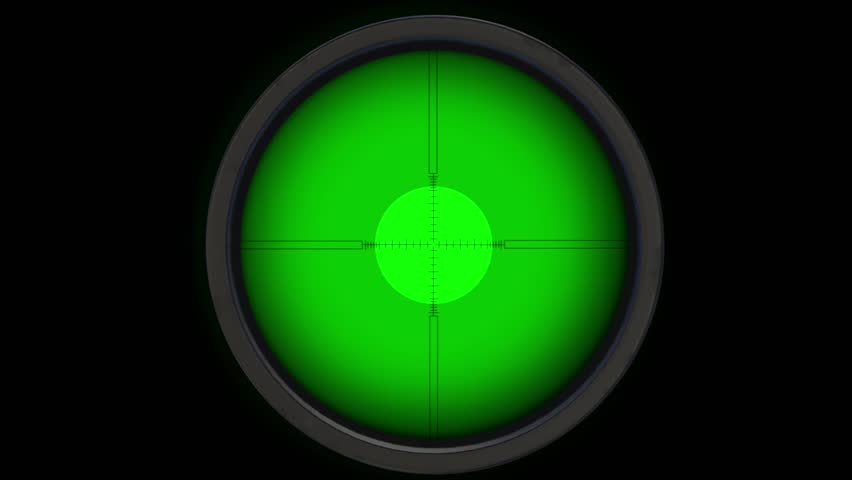 Sniper Scope Or Optical Sight On Green Screen. Sniper Scope Or Optical ...