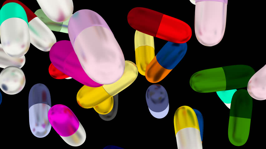 Animated Colorful Capsule Pills Flying Stock Footage Video (100% ...