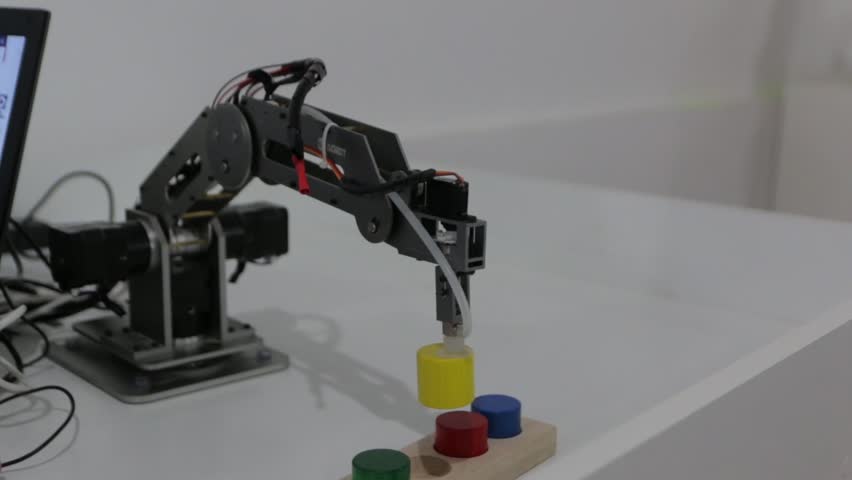 Small Arm Robot Loader Toy Stock Footage Video (100% Royalty-free ...