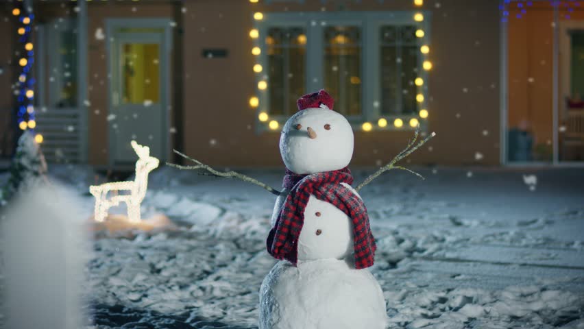 Snowman with hat and scarf image - Free stock photo - Public Domain ...