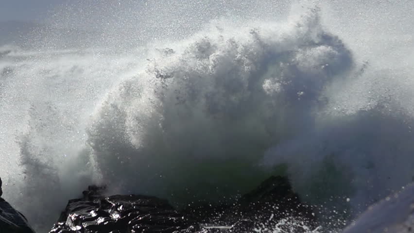 Extreme Wave Crushing Coast , Stock Footage Video (100% Royalty-free ...