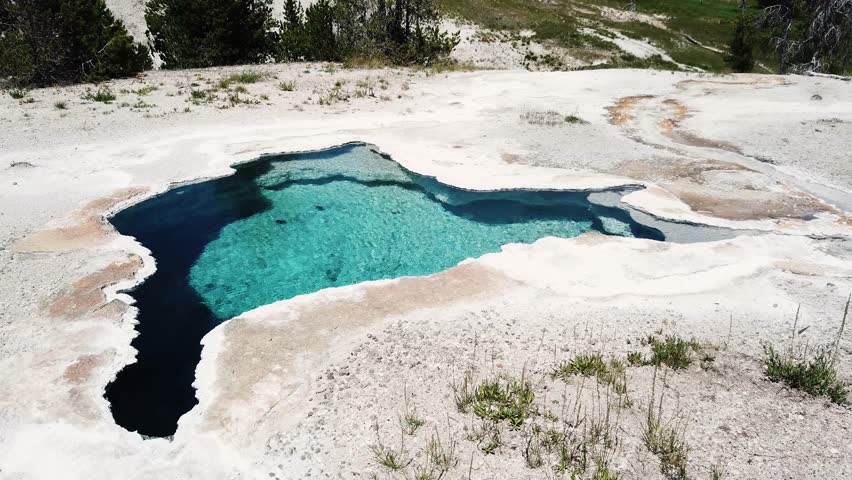 Yellowstone Boiling Hot Pools Nature Stock Footage Video (100% Royalty ...