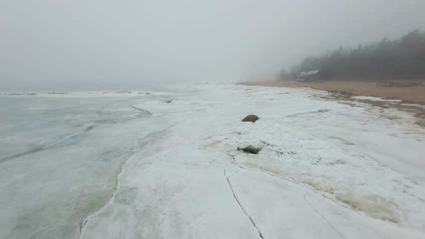 Winter and Icy Beach landscape with sky image - Free stock photo ...