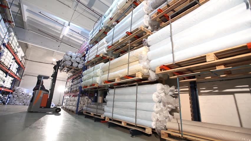 A Large Warehouse of Textile Stock Footage Video (100% Royalty-free ...