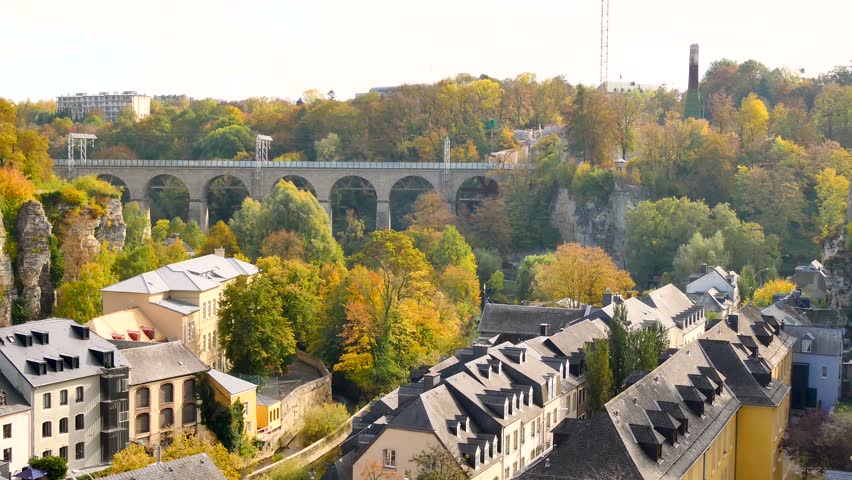 Luxembourg city view with houses and buildings image - Free stock photo ...