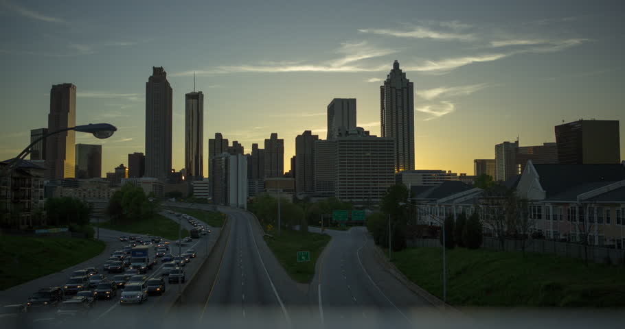 Skyline and sky towers with highways in Atlanta, Georgia image - Free ...