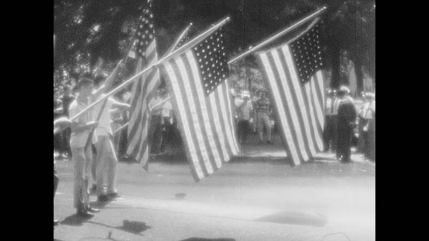 1950s: United States Protesters Hold Stock Footage Video (100% Royalty ...