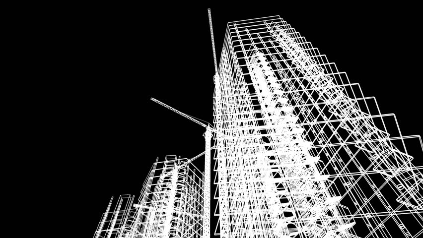 Building Construction Site, Architecture Background Stock Footage Video ...