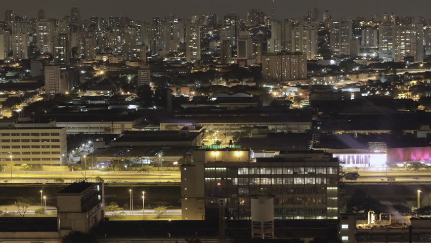 Night time City Skyline of Sao Paulo, Brazil image - Free stock photo ...