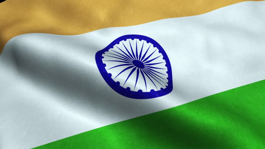 India Flag Seamless Looping Waving Stock Footage Video (100% Royalty ...