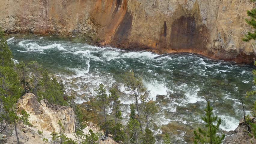 Rocks and Canyon in Yellow Canyon in Yellowstone National Park image ...