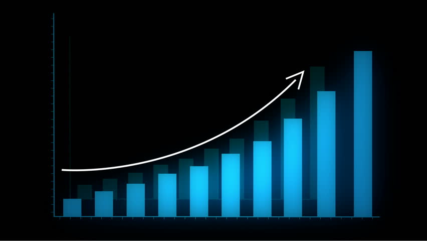 4k Hud Graph with Rising Stock Footage Video (100% Royalty-free ...