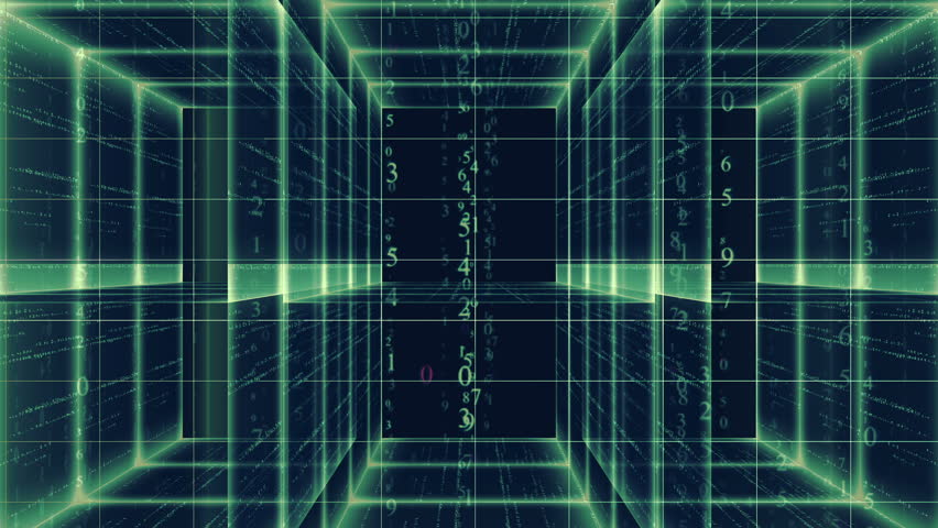 Data in Cube and Matrix Stock Footage Video (100% Royalty-free ...