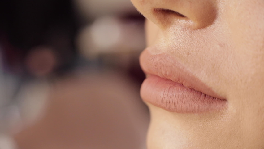 Close-up Mouth of Adorable Hungry Stock Footage Video (100% Royalty ...