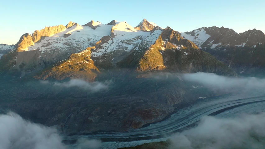 Overlook at the clouds in the Swiss Alps image - Free stock photo ...