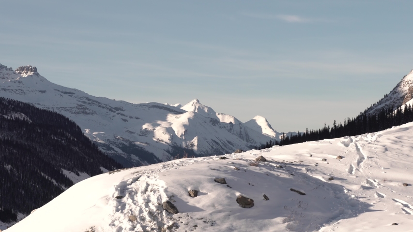 Jasper Mountain Peak with snow in Jasper National Park, Alberta, Canada ...