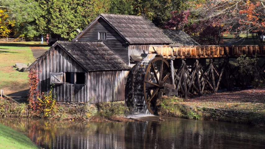 Beautiful Spinning Waterwheel Powered By Stock Footage Video (100% ...