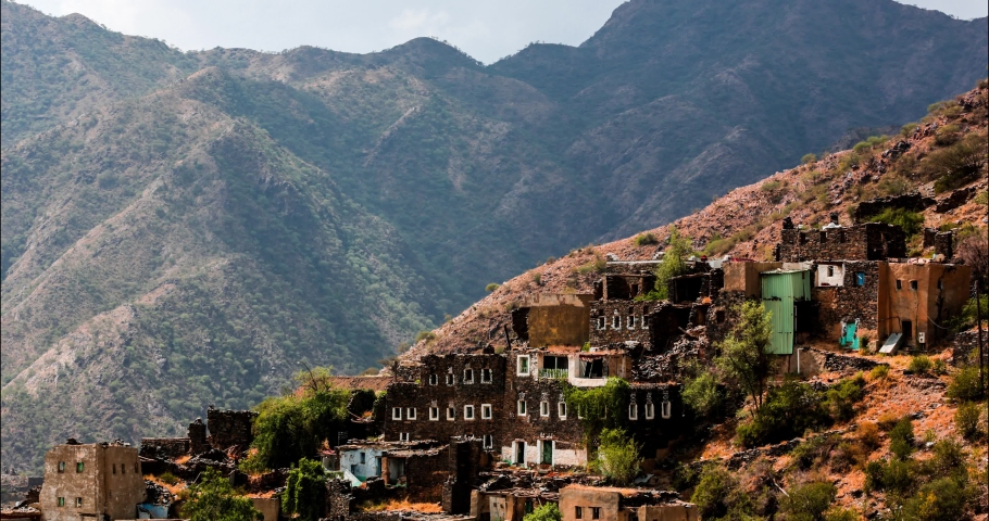 Rijal Almaa, Asir Region, Saudi Stock Footage Video (100% Royalty-free ...