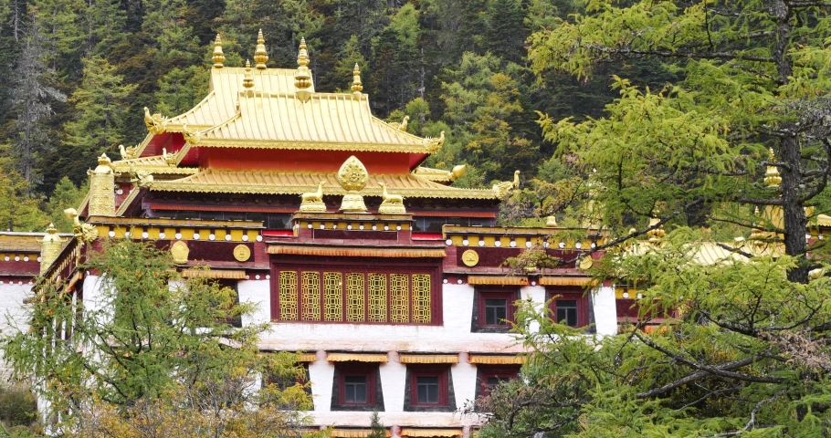 Temple in the mountains in Sichuan, China image - Free stock photo ...
