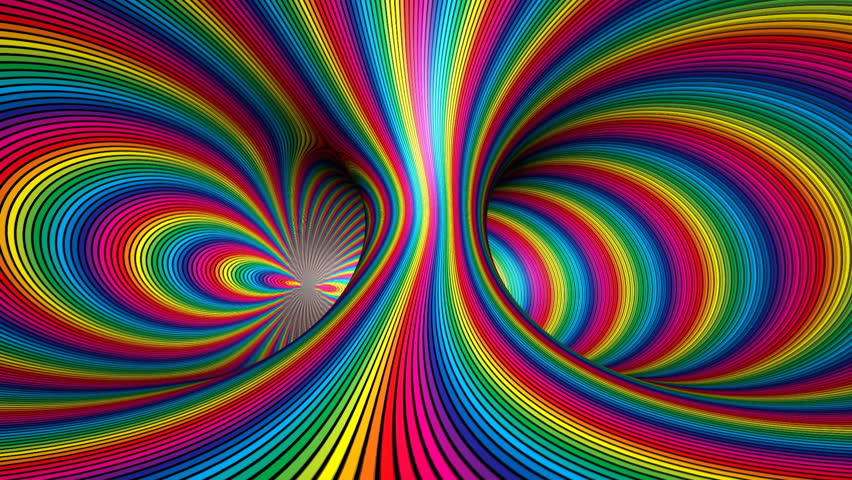 Stock video of loop twisted rotation - rainbow strip | 1042978 ...