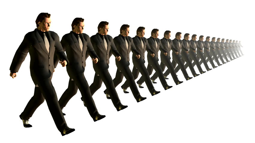 Business Team Marching. Looping. Slow Stock Footage Video (100% Royalty ...