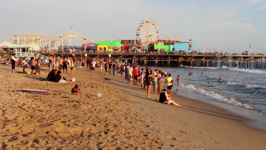Santa Monica, Usa - September Stock Footage Video (100% Royalty-free ...
