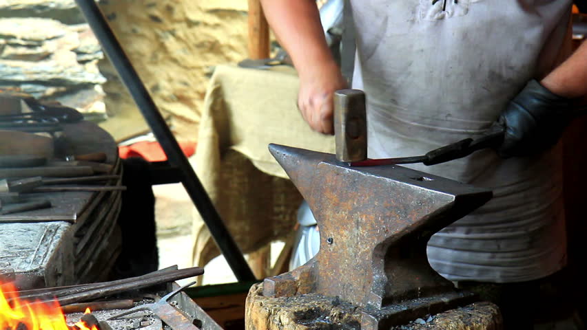 Blacksmith. Medieval Tradition Of Making Armor And Swords At The Forge ...