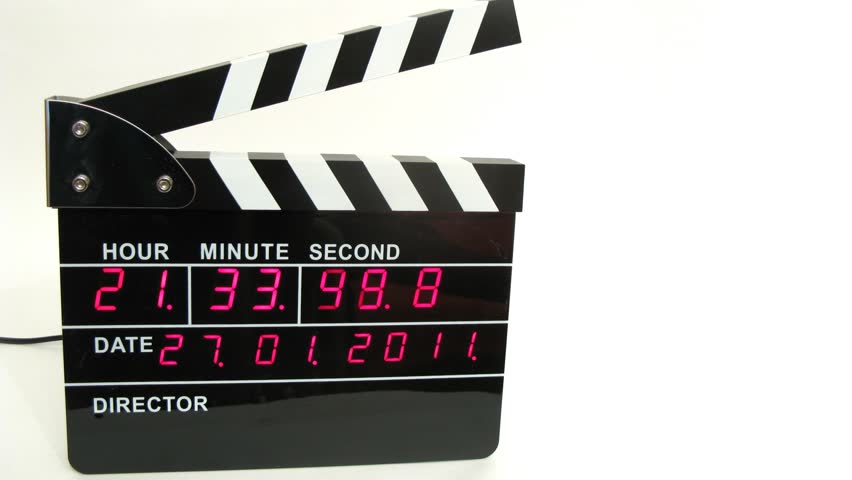 Clapper For Cinema With Inscriptions Hollywood, Production, Director ...