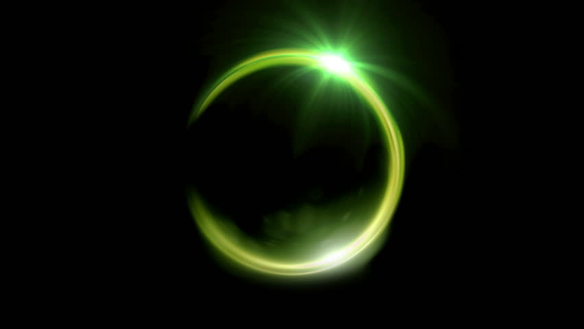 The Circle Shape Of Ring Lens Flares Is Rotating With Dark Background ...