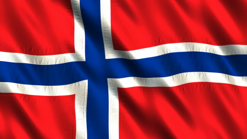 Waving Flag Of Norway, Blue White And Red Colors. 3d Background. Videos ...