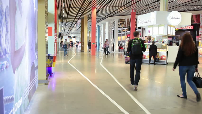 TRIESTE, ITALY - 10 FEBRUARY 2016: The Visitors Of The Shopping Center ...