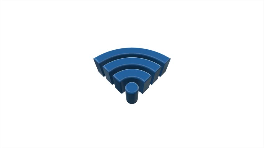 Blue Wifi Logo Symbol Animation Stockbeeldmateriaal en -video's (100% ...