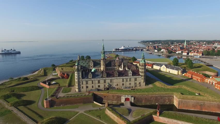 Stockvideo af helsingoer, denmark, july 2015 - aerial | 11383838 ...