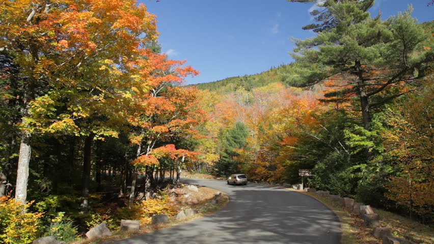 Landscape view from Mountain road at Acadia National Park, Maine image ...
