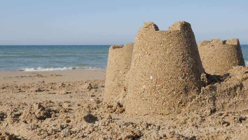 Sand Towers On the Oceans Stock Footage Video (100% Royalty-free ...