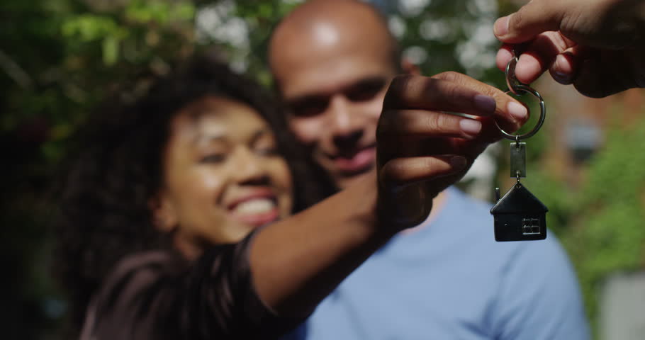 Married Couple Get a Key Stock Footage Video (100% Royalty-free ...