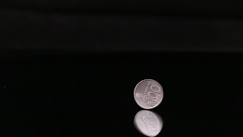 Spinning Flipping Money Coin Isolated Stock Footage Video (100% Royalty ...