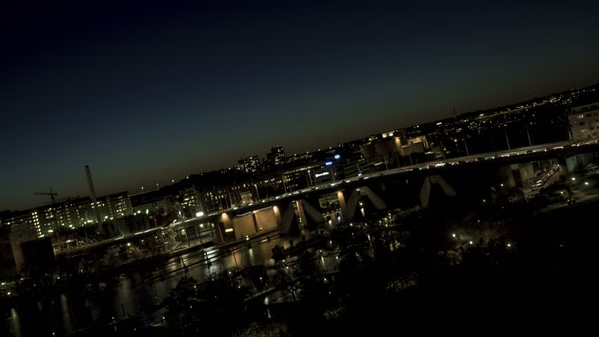 Panning Timelapse Of The High Level Bridge In Edmonton, Alberta Canada ...