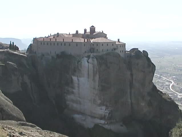 Monastery On Top of Single Stock Footage Video (100% Royalty-free ...