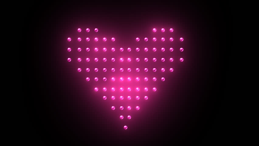 Geometric Purple Heart Symbol Animated Background. Valentine Day Design ...