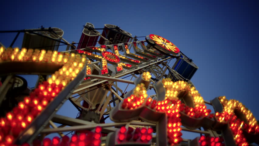 Flashing Lights On Colorful Carnival Stock Footage Video (100% Royalty ...