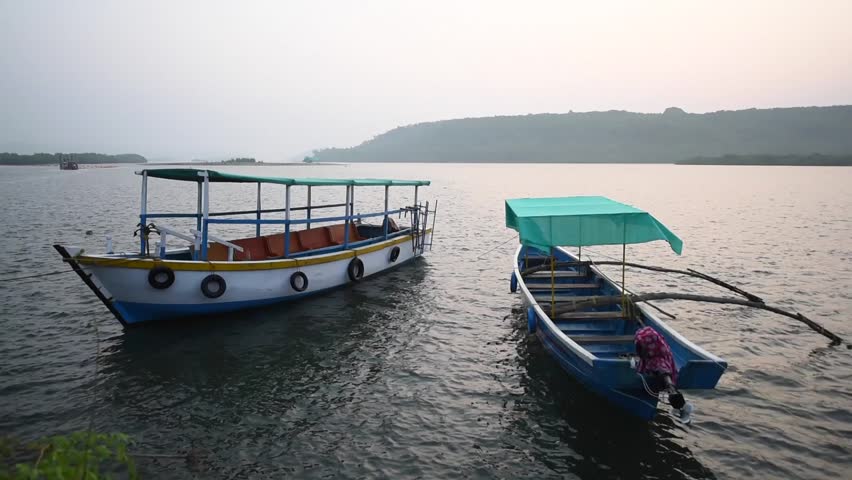 MAHARASHTRA, INDIA November 11, 2015: Tourist Ferry Boats Parked In ...