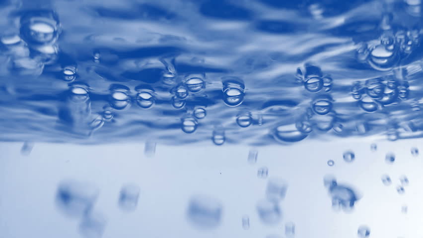 Blue Mineral Water Sparkling With Bubbles Stock Footage Video 12962288 ...