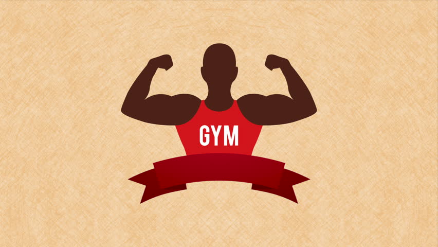 Gym Icon Design, Video Animation HD1080 Stock Footage Video 12993455 ...