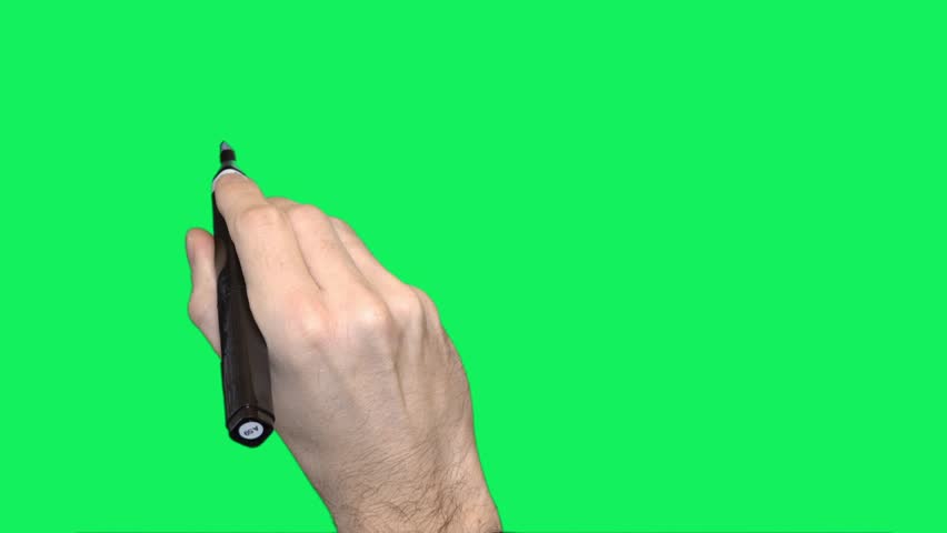 Stock video of writing marker pen over green screen | 13001108 ...