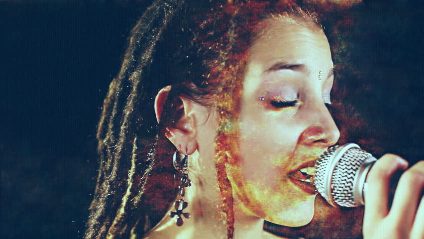 Stock video of beautiful singer with dreadlocks | 1305898 | Shutterstock