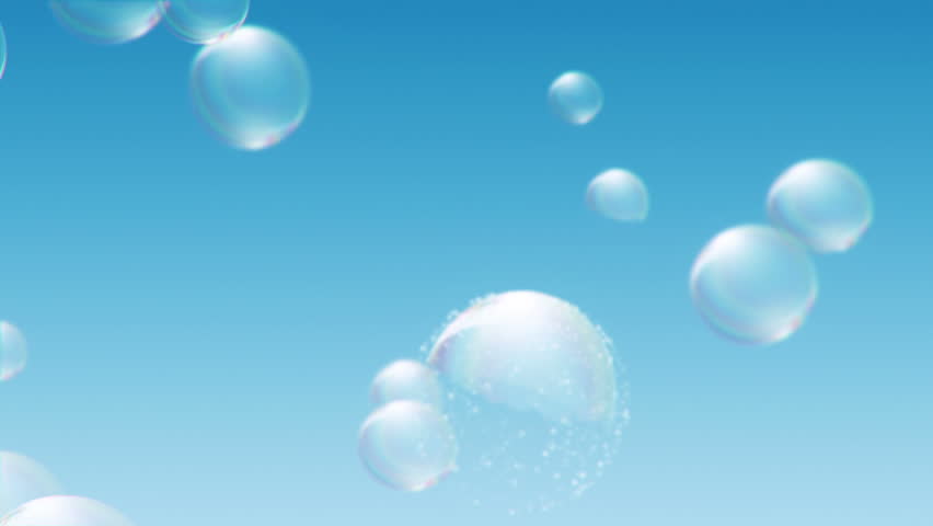 Stock video of animation flying of soap bubbles on | 13395038 ...